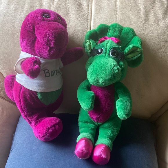 barney and friends | Toys | Barney And Baby Bop Dolls Animal Plush 5 ...